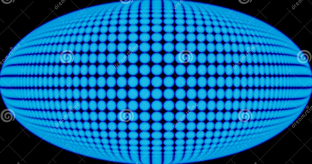 Blue Dots on Surface of Squashed Sphere Optical Illusion Stock ...