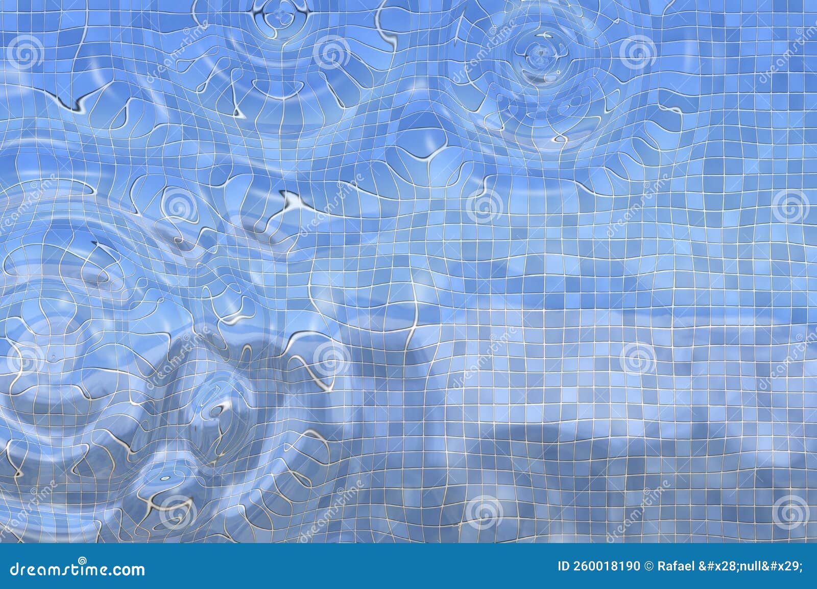 3d Illustration,blue Tile Pool Background with Moving Water Stock ...