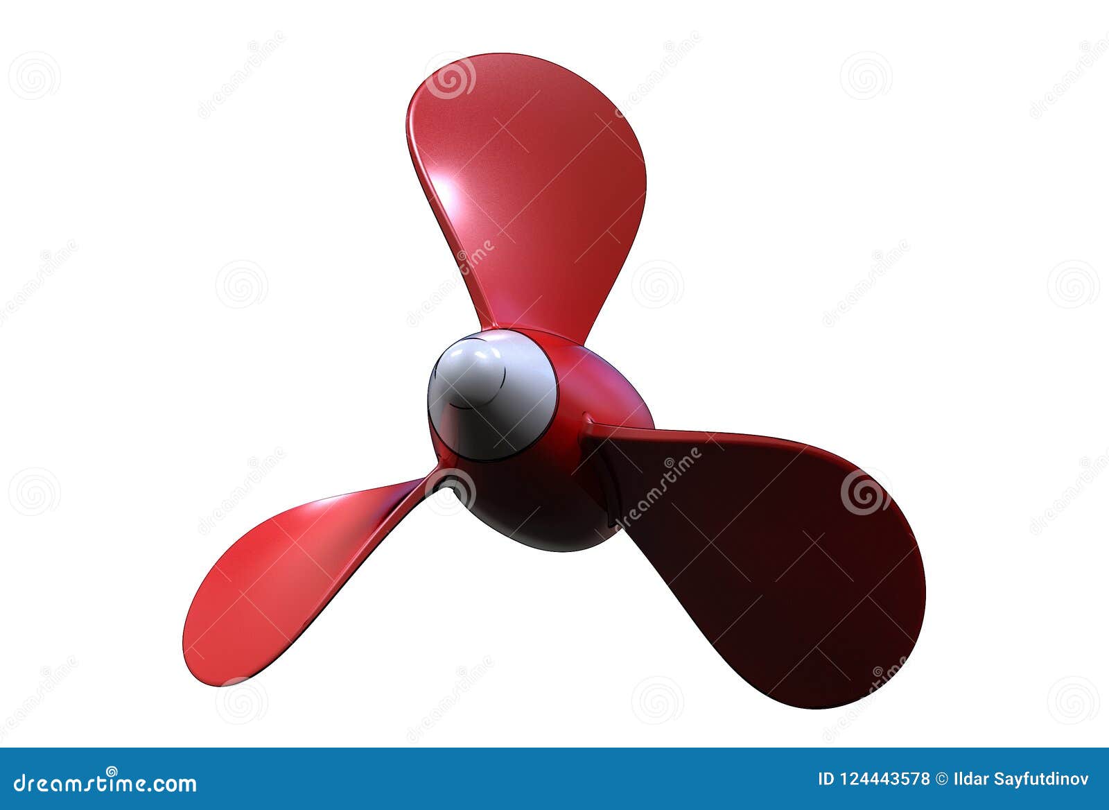 3d Illustration of Boat Propeller Stock Illustration - Illustration of ...