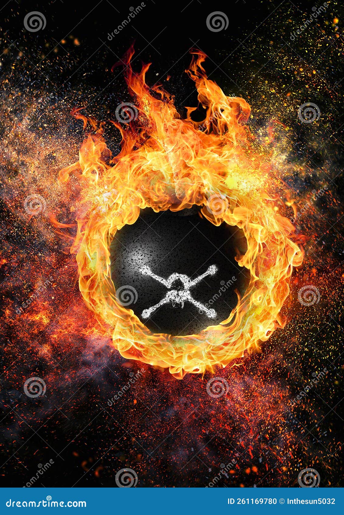 3d Illustration of Bomb Exploding Stock Illustration - Illustration of ...