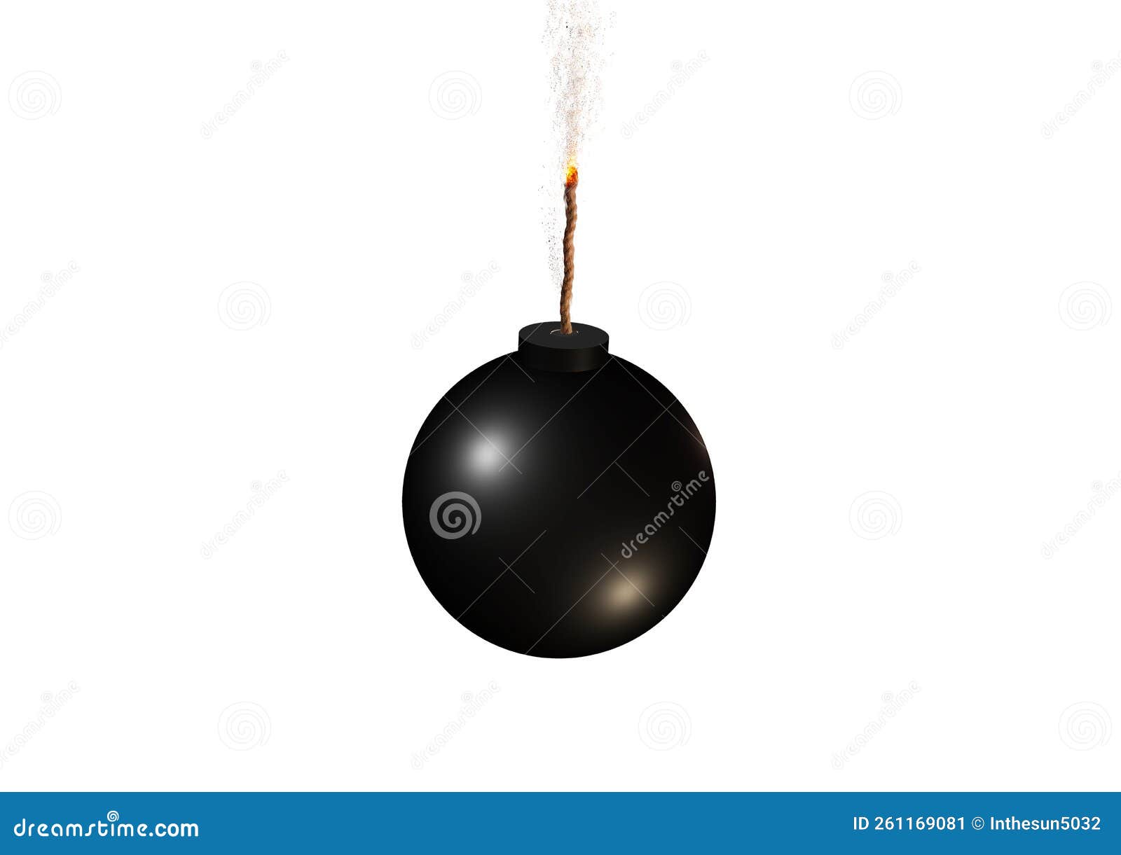 3d Illustration of Bomb Exploding Stock Illustration - Illustration of ...