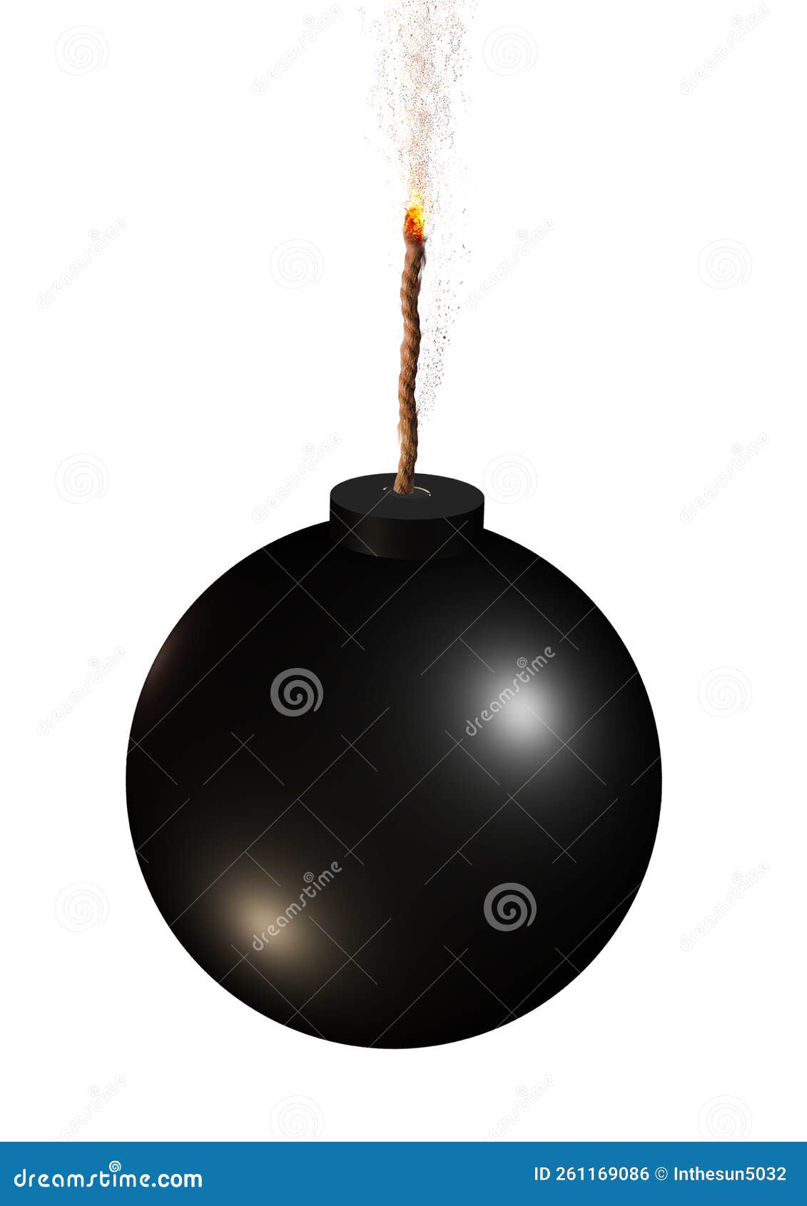 3d Illustration of Bomb Exploding Stock Illustration - Illustration of ...