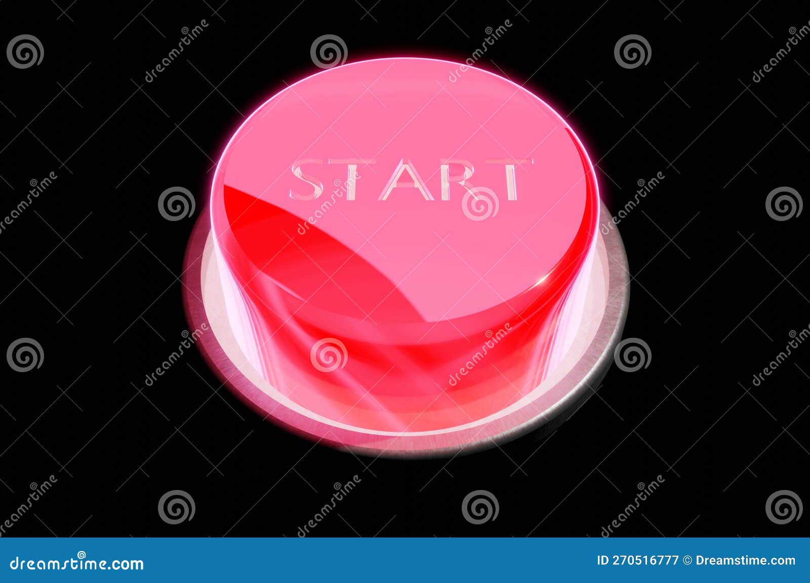 3D Illustration , Botton Web Start Icon Graphic Push Stock Illustration ...