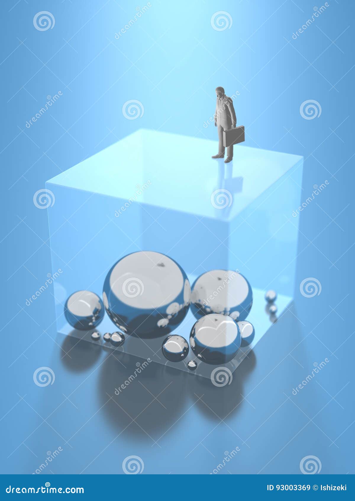 3D Illustration of Box Contents Stock Illustration - Illustration of ...