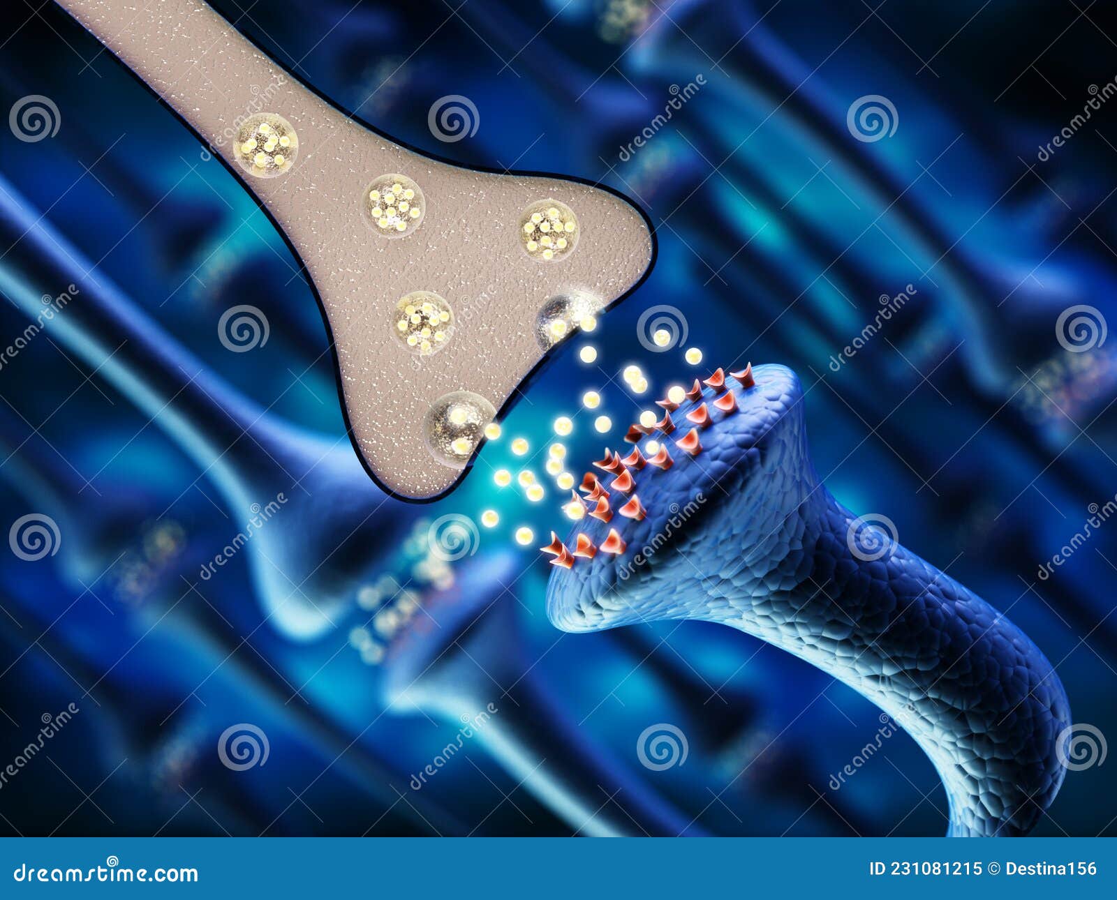 3D Illustration of Brain Neurons. 3D Illustration Stock Illustration ...