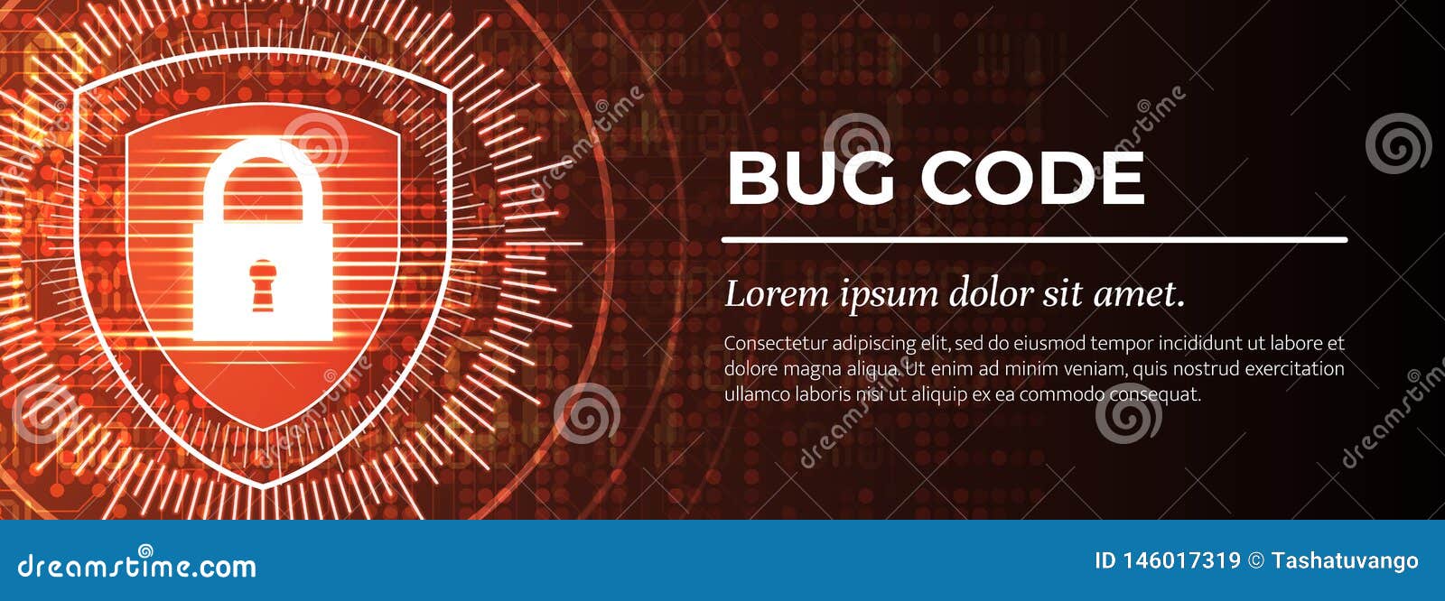 Bug Code. the Red Digital Background. Vector. Stock Vector ...