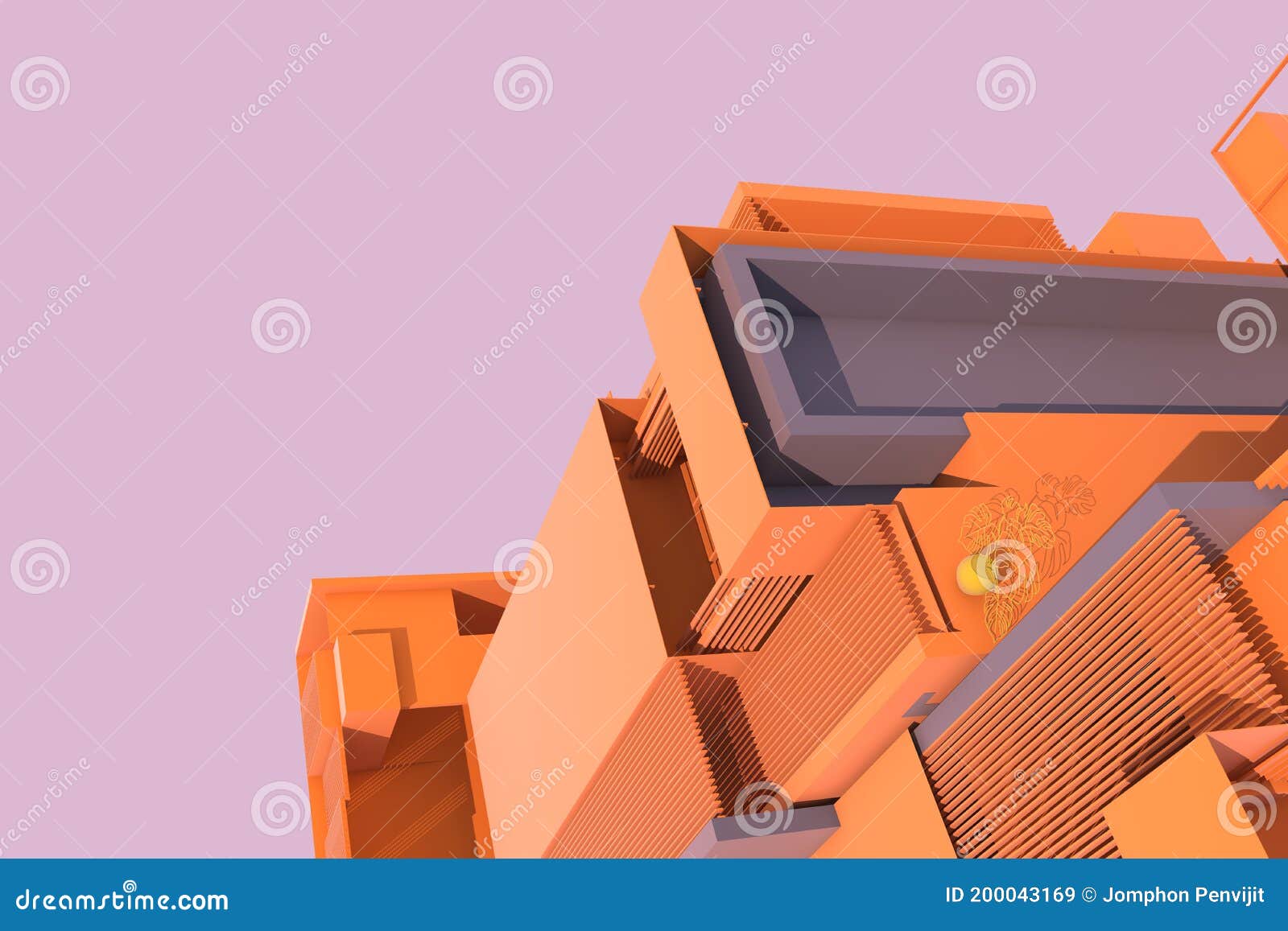 3d Architectural Illustration and Interior Work Stock Illustration ...
