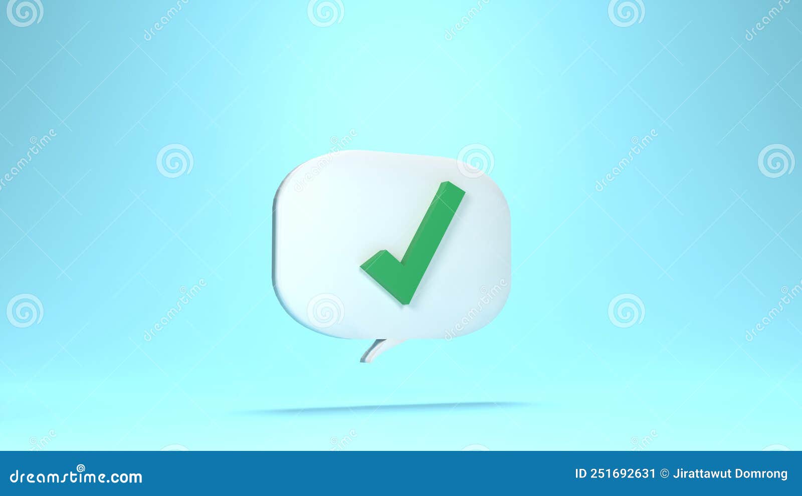 3d Illustration, the Business Pop Up Check Mark Notification Stock ...