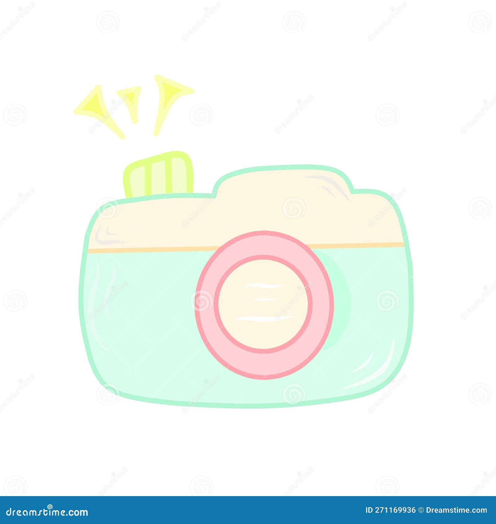 2d Illustration of Camera Drawing Stock Illustration - Illustration of ...