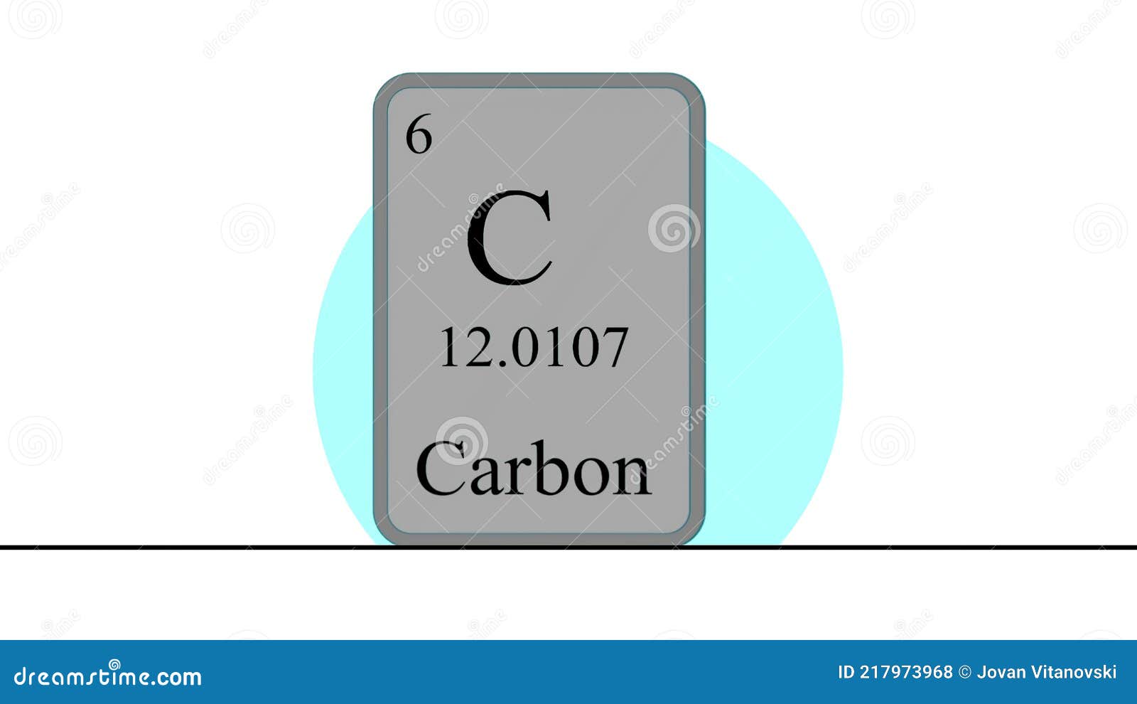 Carbon 6 Element. Alkaline Earth Metals. Chemical Element Of Mendeleev ...
