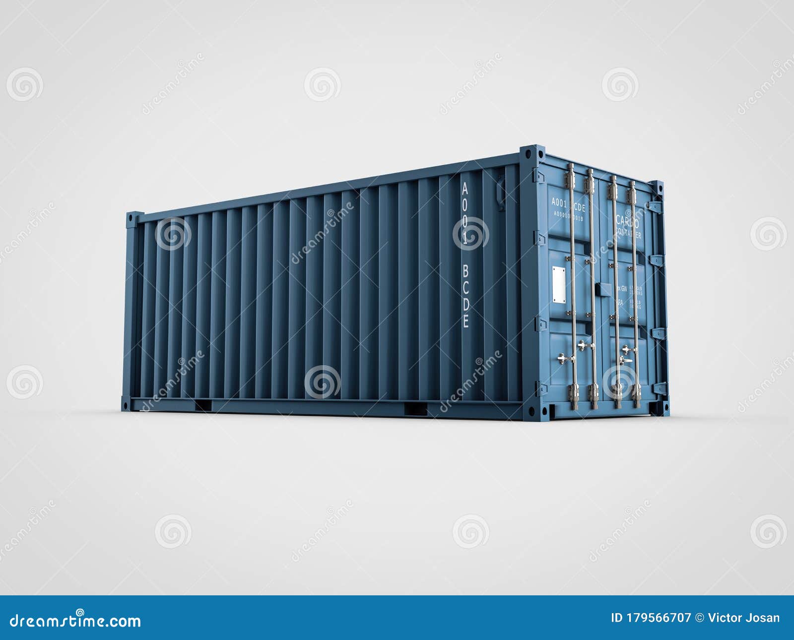 3d Illustration of Cargo Container or Shipping Container for Logistics ...