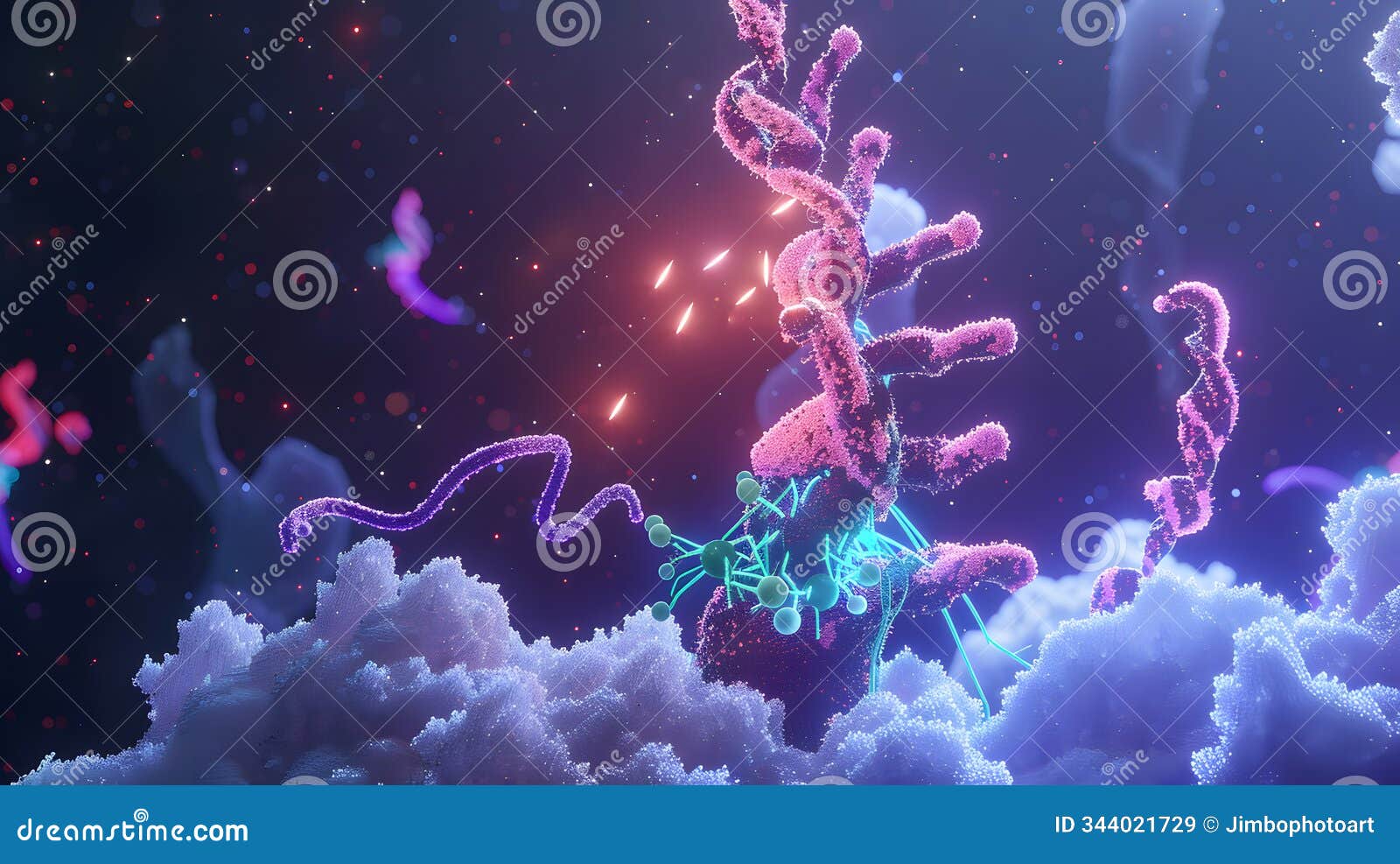 3D Illustration of a Catalytic Enzyme Stock Illustration - Illustration ...