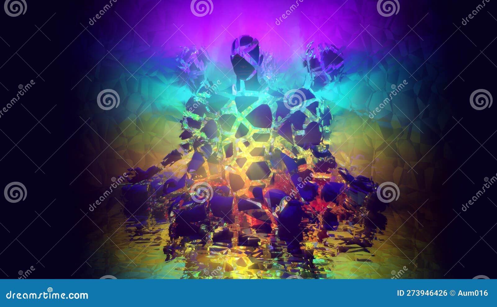 Chakra System of Human Energy Fields Stock Illustration - Illustration ...