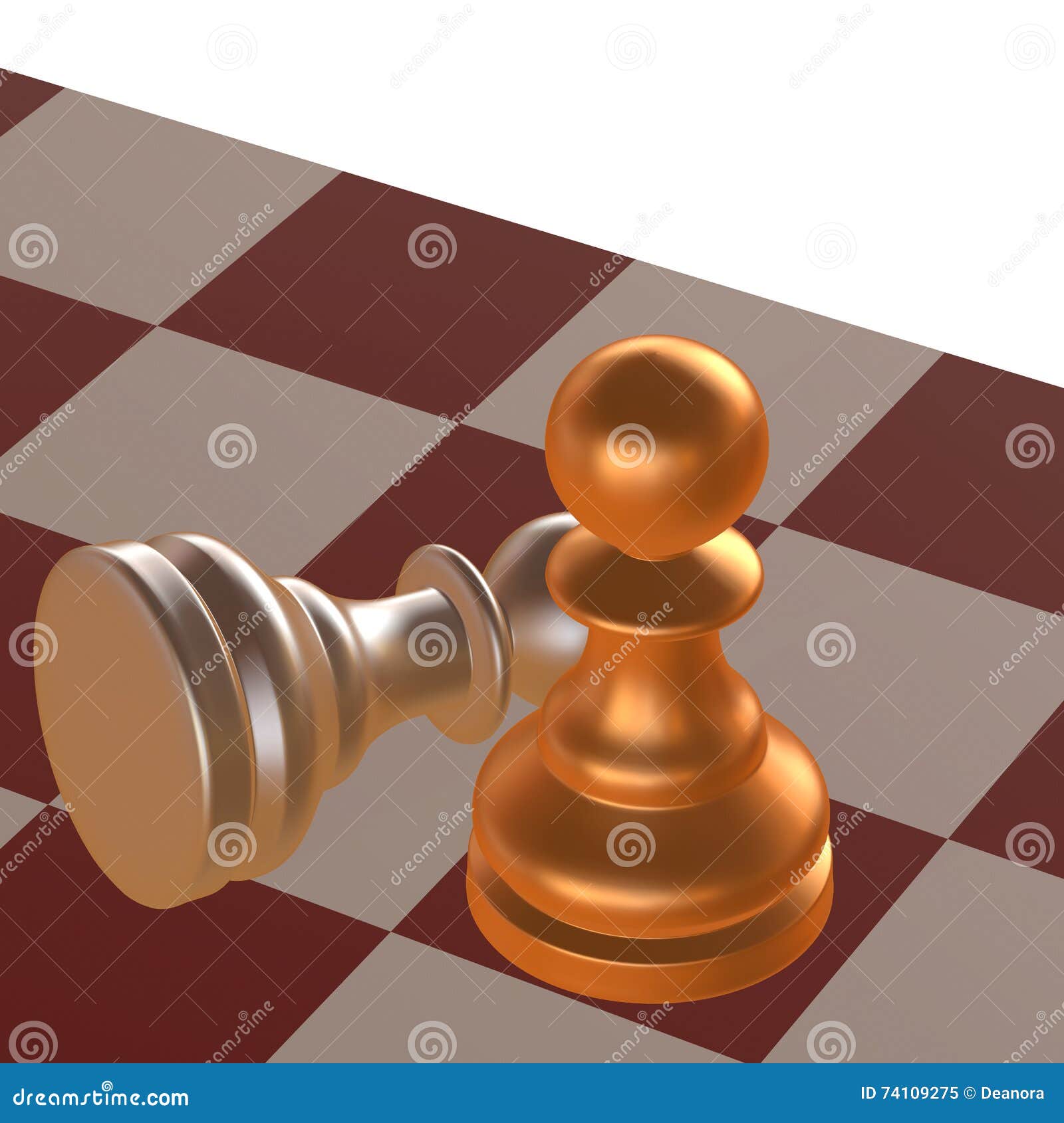 3d Illustration of Chess Situation Stock Illustration - Illustration of ...