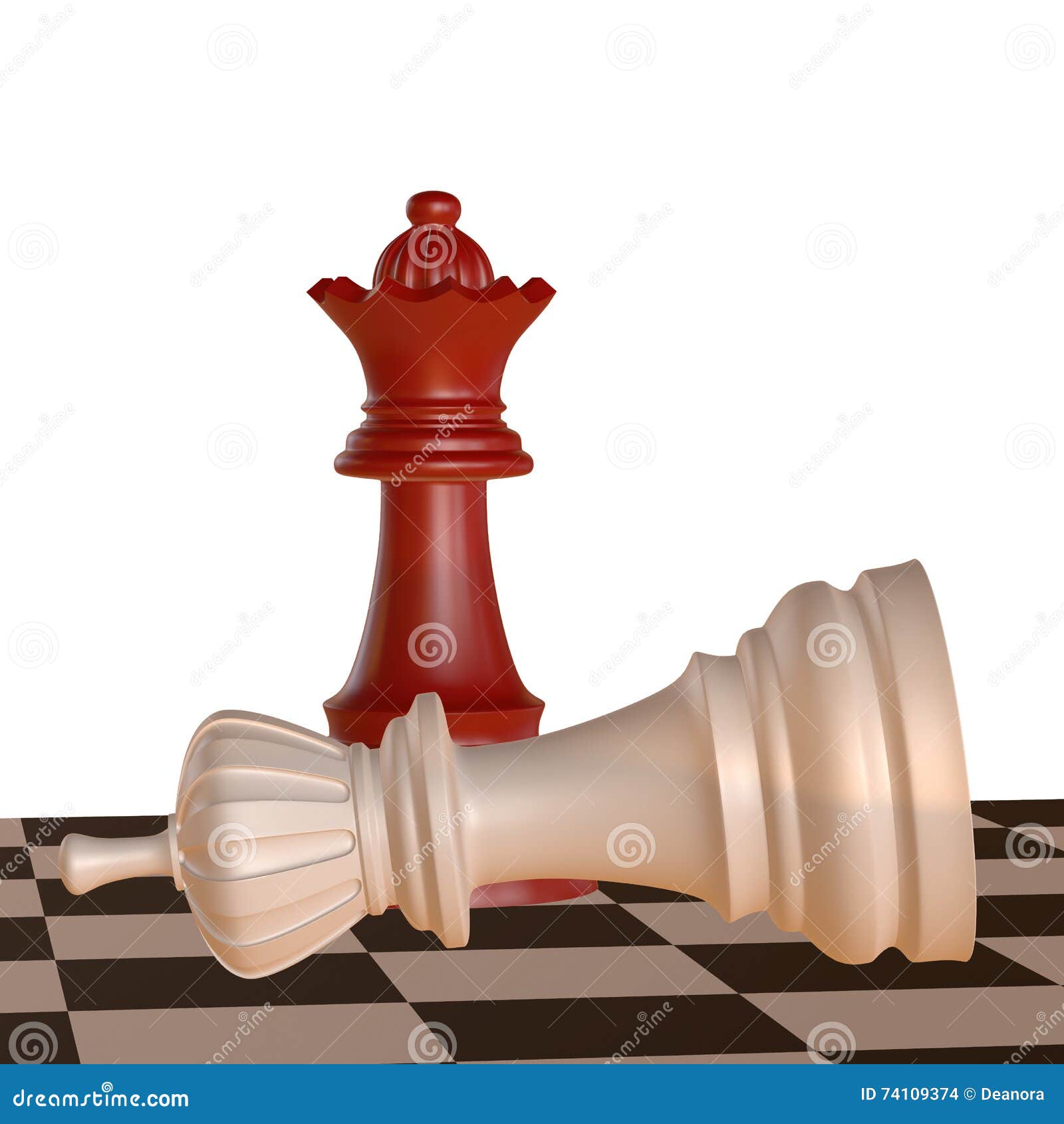 3d Illustration of Chess Situation Stock Illustration - Illustration of ...
