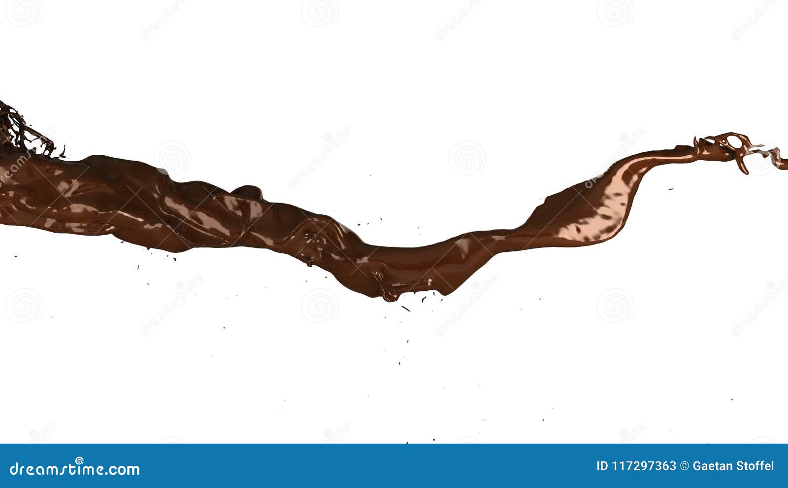 3D Illustration of a Chocolate Flow Stock Illustration - Illustration ...