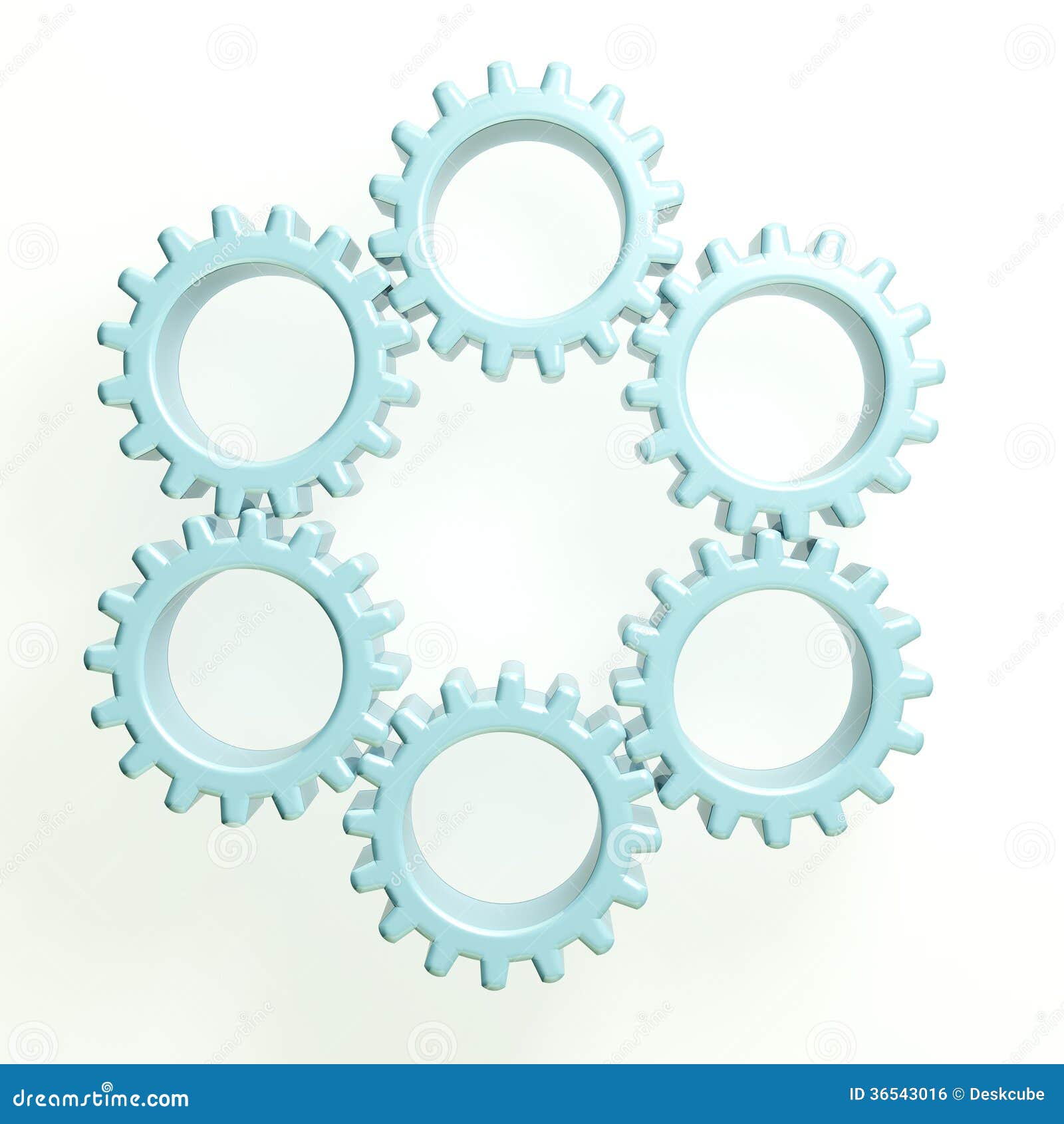 3D Illustration Circle of Gears Stock Illustration - Illustration of ...