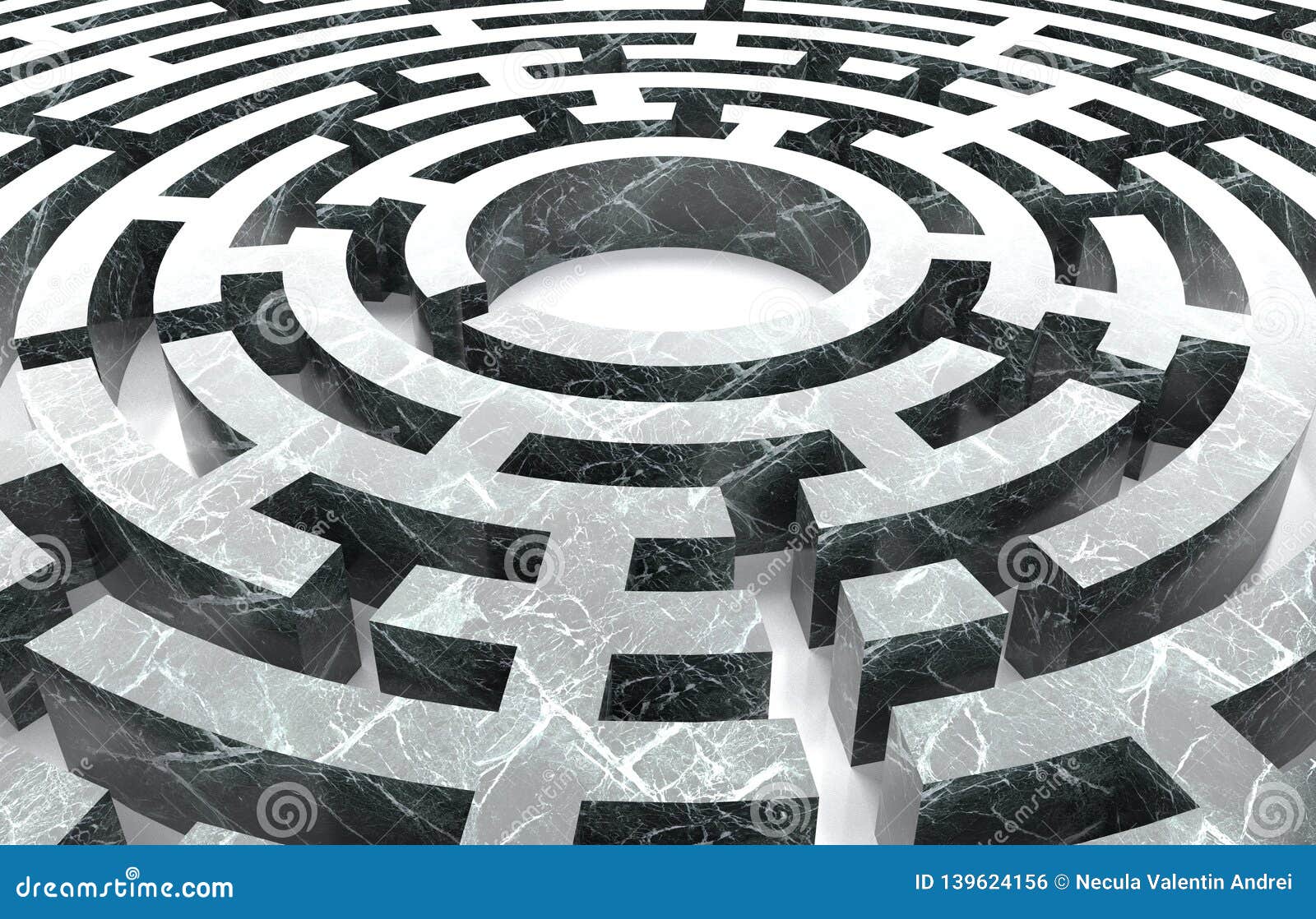 Circular maze stock illustration. Illustration of blue - 139624156