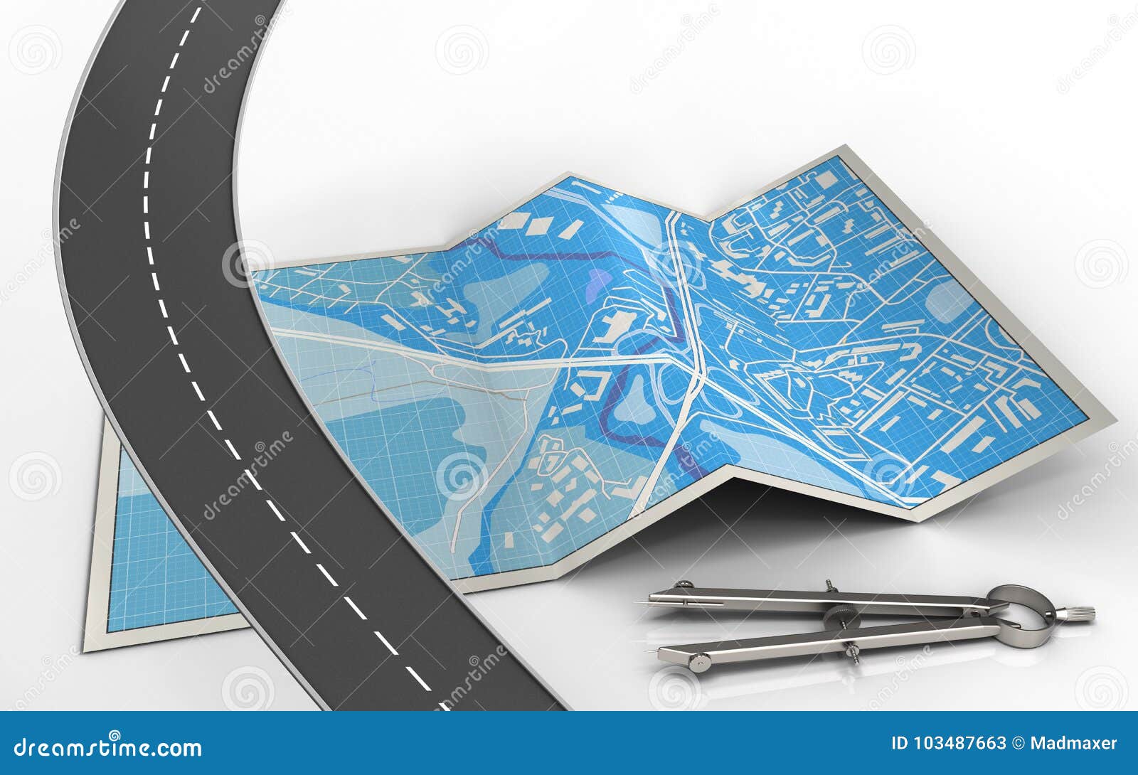 3d road stock illustration. Illustration of city, graphic - 103487663