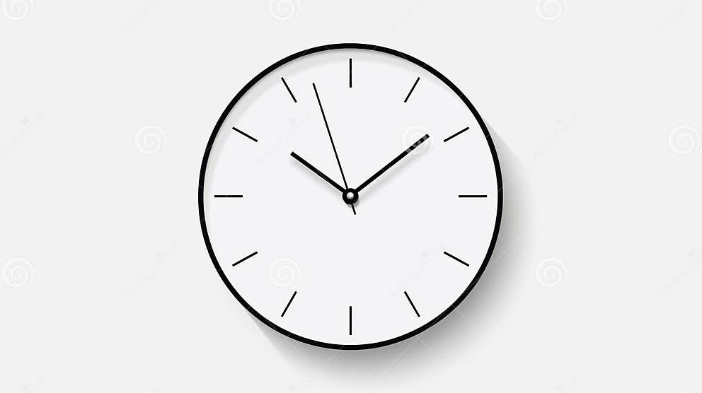 2D Illustration of a Classic Analog Clock with Basic Shapes Stock ...
