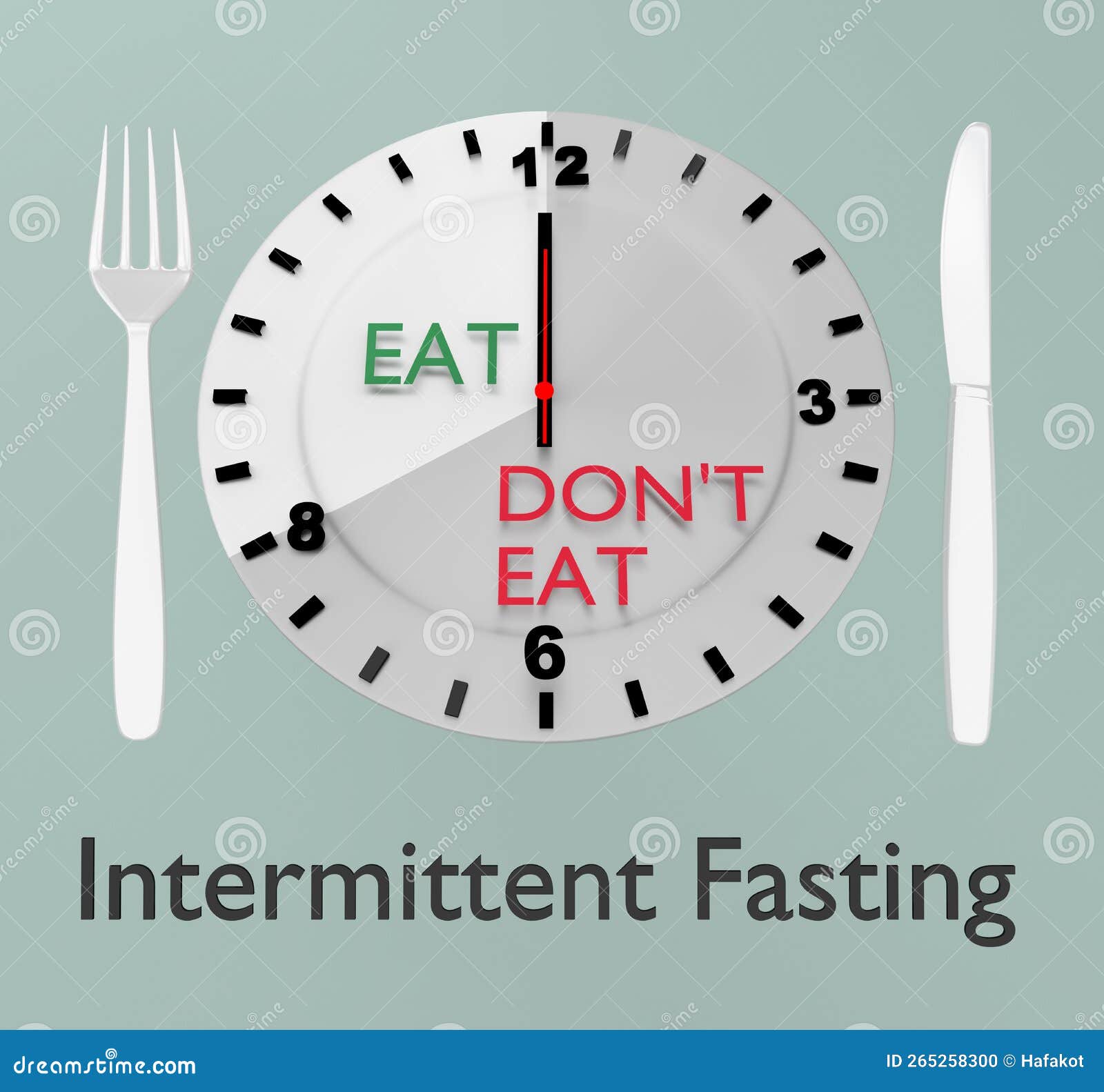 Intermittent Fasting Concept Stock Illustration - Illustration of ...