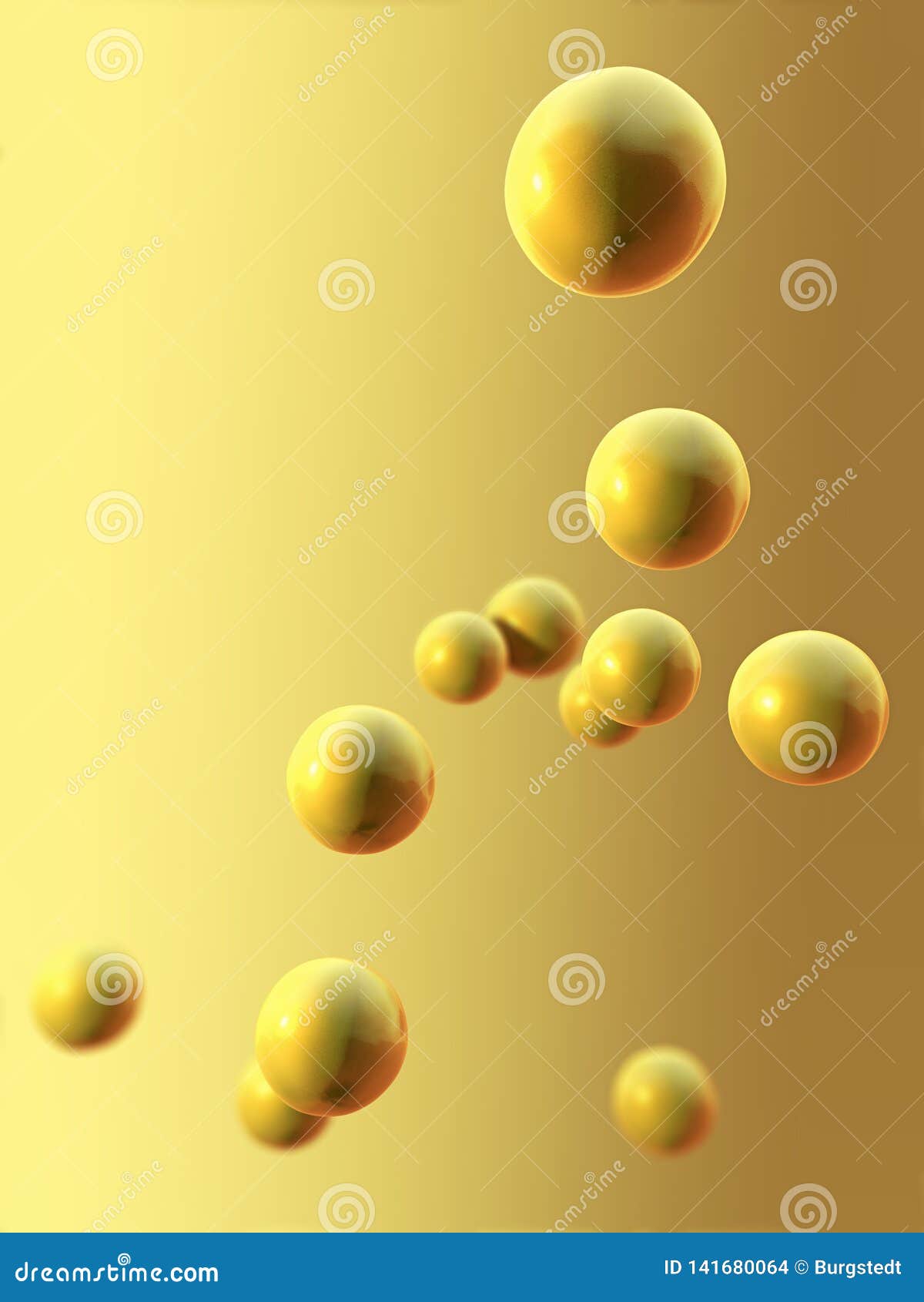 Close-up of Different Colored and Differently Sized Spheres in Front of ...
