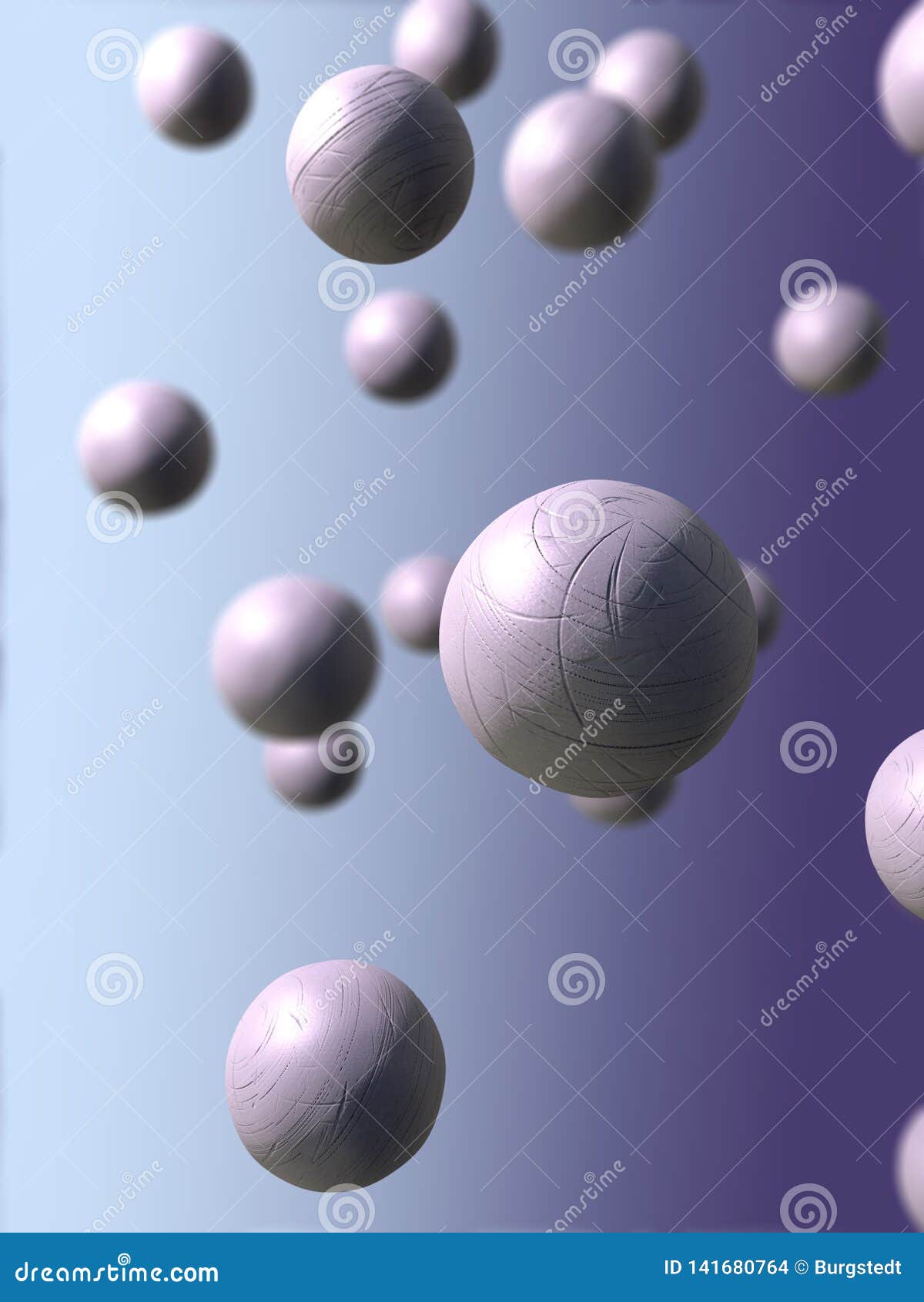 Close-up of Different Colored and Differently Sized Spheres in Front of ...