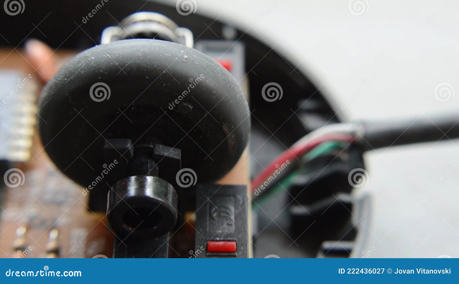 Closeup Inside View of the Computer Mouse Stock Image - Image of ...