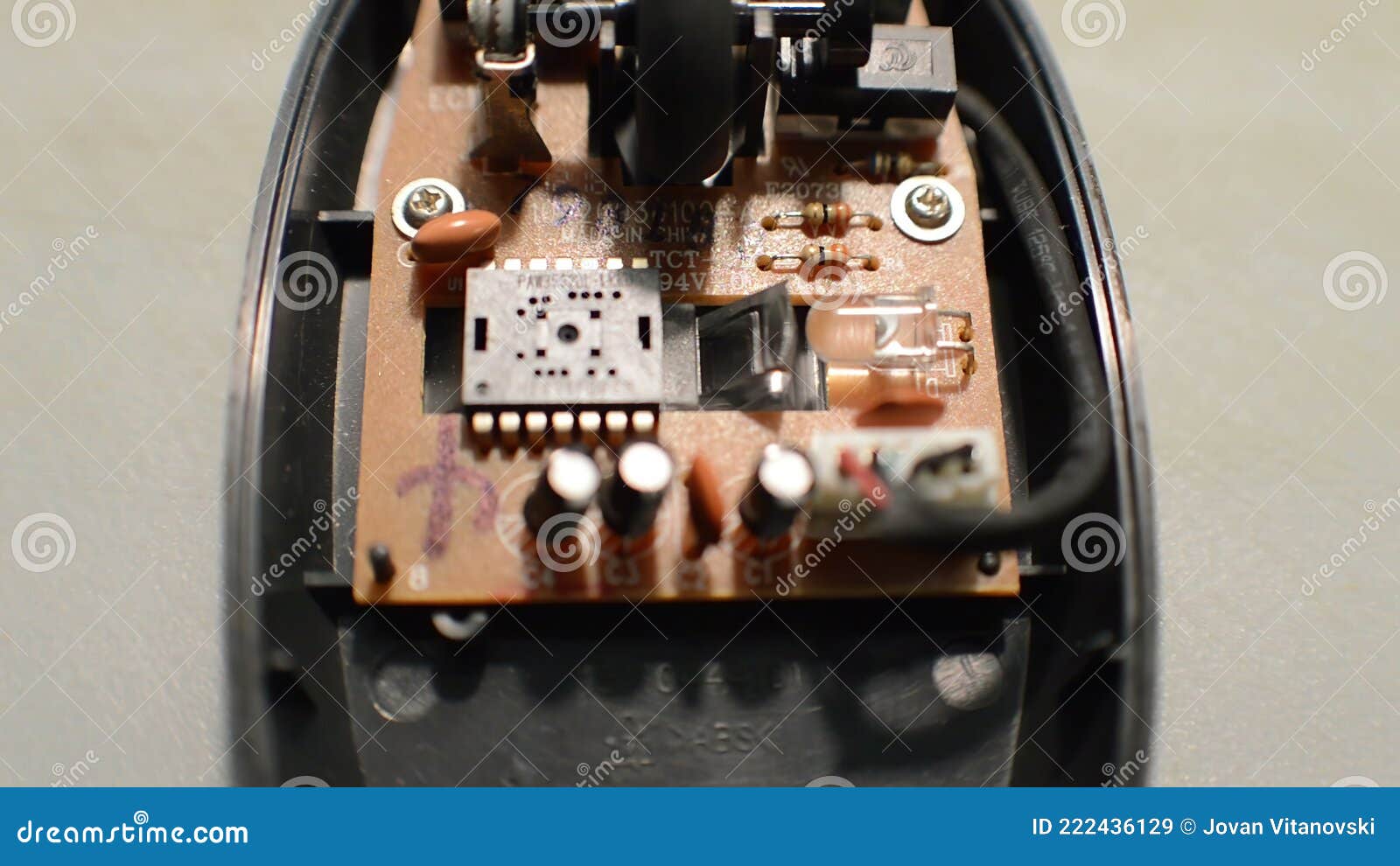 Closeup Inside View of the Computer Mouse Stock Image - Image of click ...