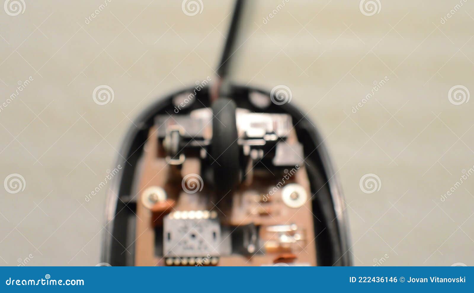 Closeup Inside View of the Computer Mouse Stock Photo - Image of ...