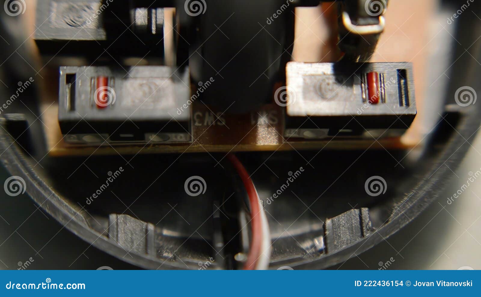 Closeup Inside View of the Computer Mouse Stock Photo - Image of ...