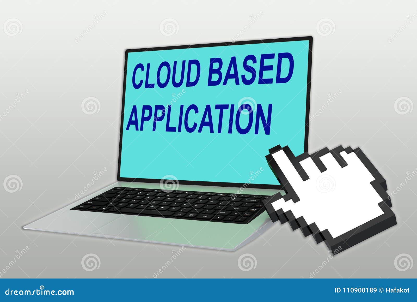CLOUD BASED APPLICATION Concept Stock Illustration - Illustration of ...