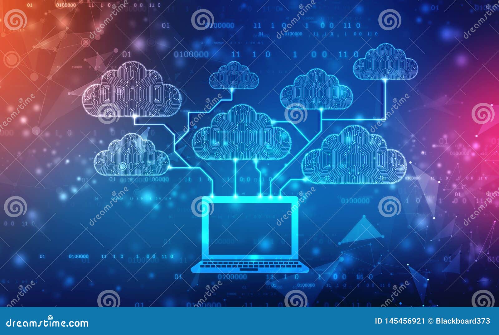 2d Illustration Of Cloud Computing Cloud Computing Concept Stock