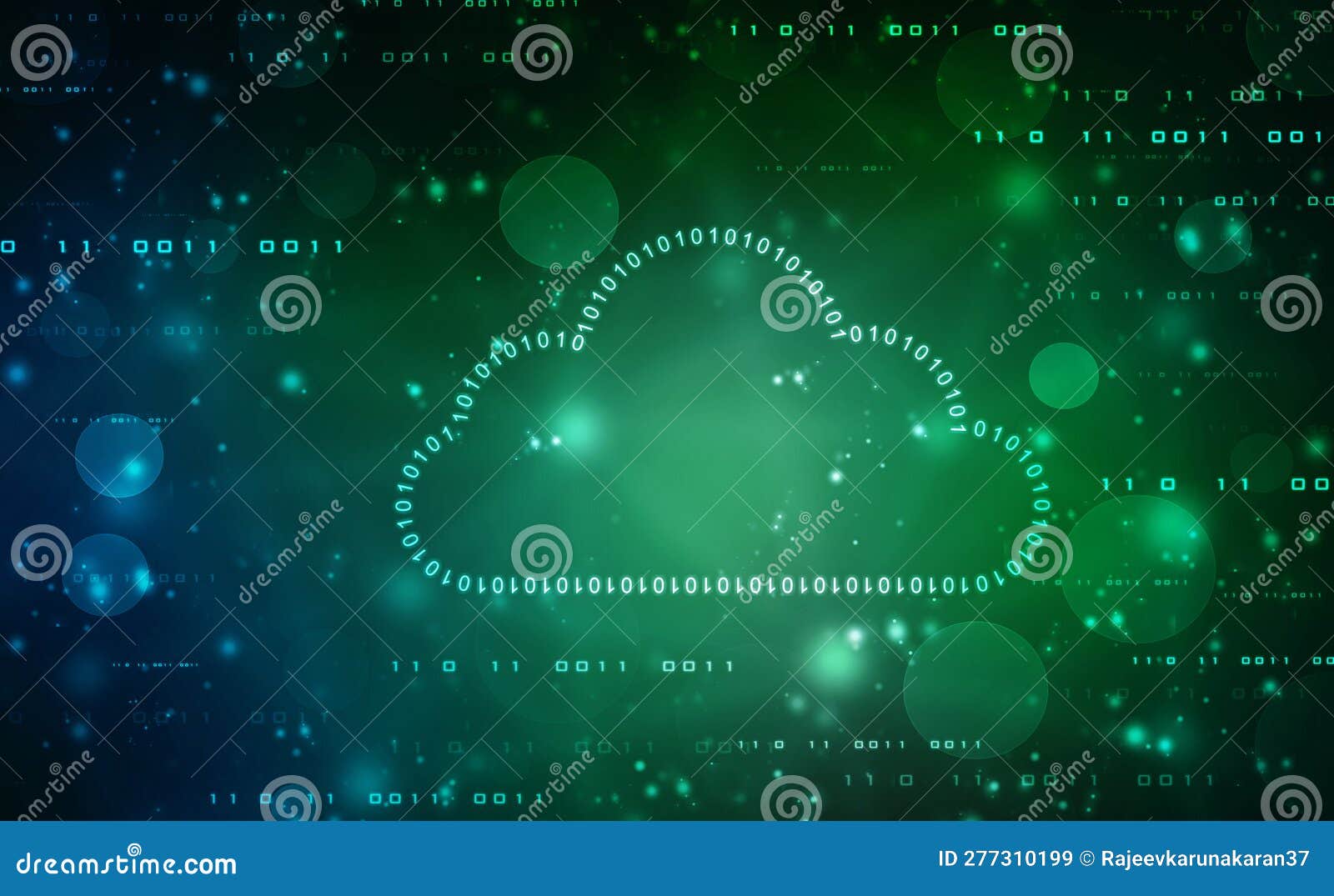 2d Illustration Of Cloud Computing Digital Cloud Computing Concept