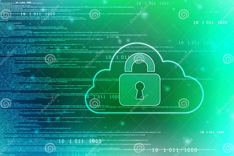 2d Illustration Of Cloud Computing Digital Cloud Computing And Network