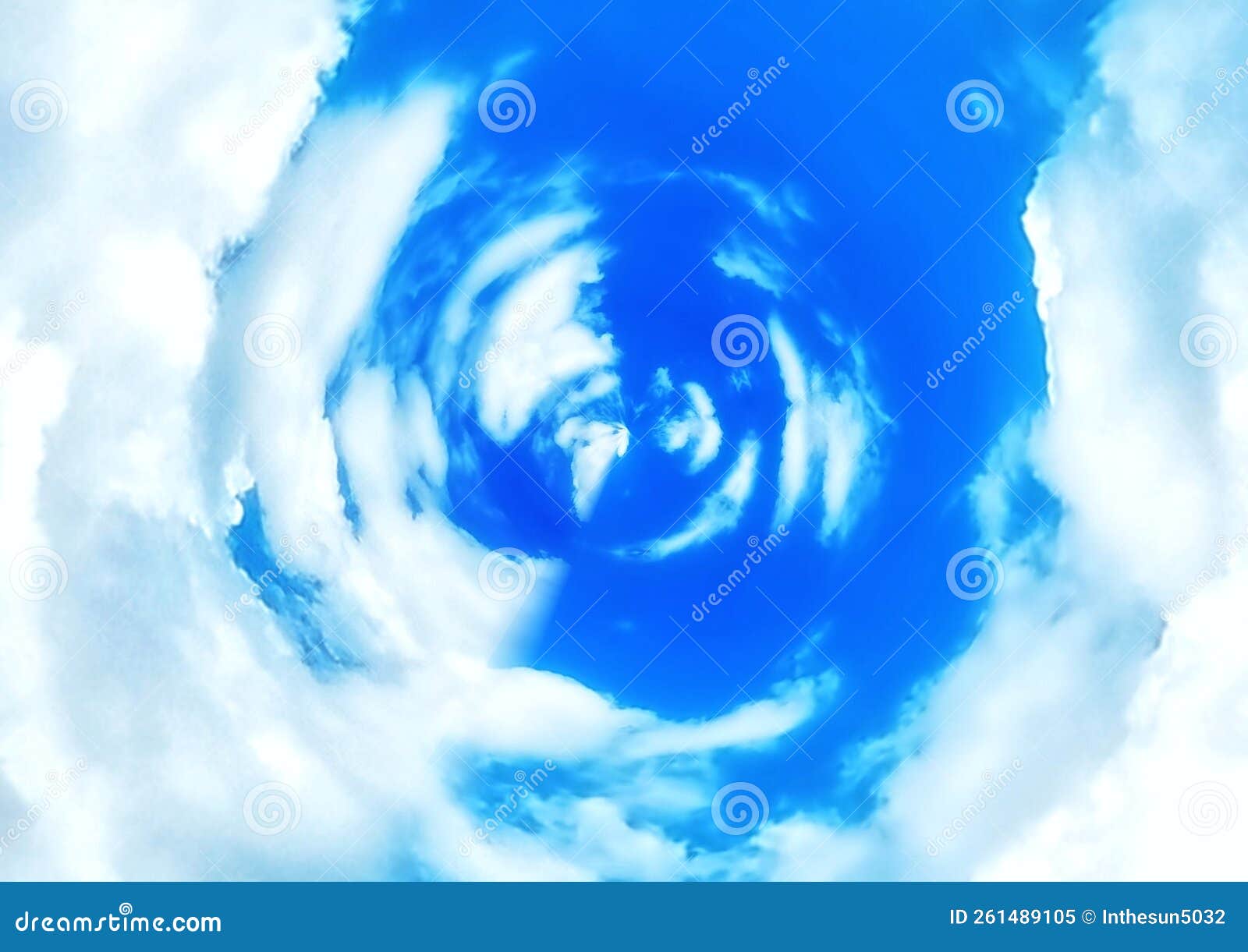 3d Illustration of Clouds Swirling in the Sky Stock Illustration ...