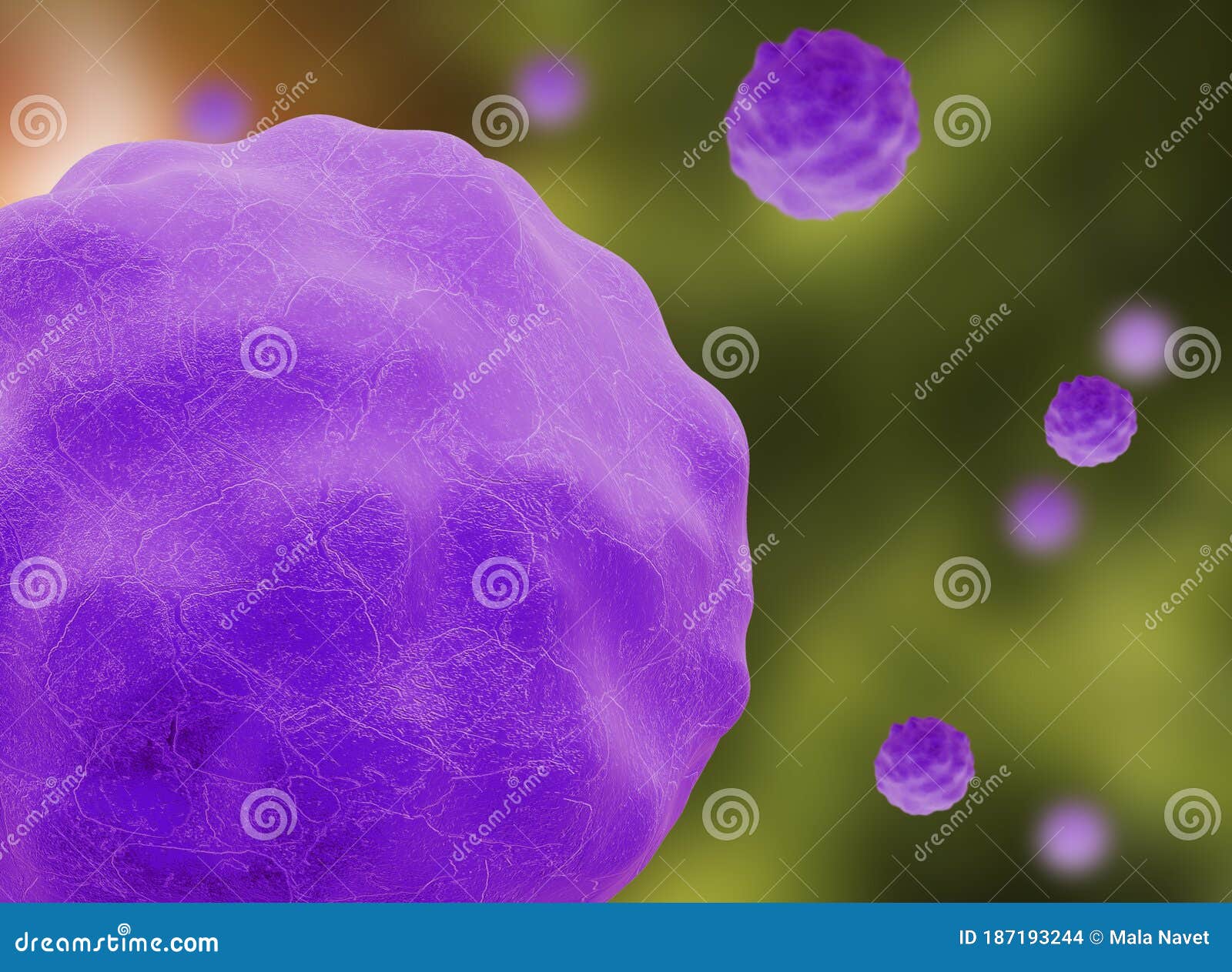 3D Illustration of Cocci Bacteria. Stock Illustration - Illustration of ...