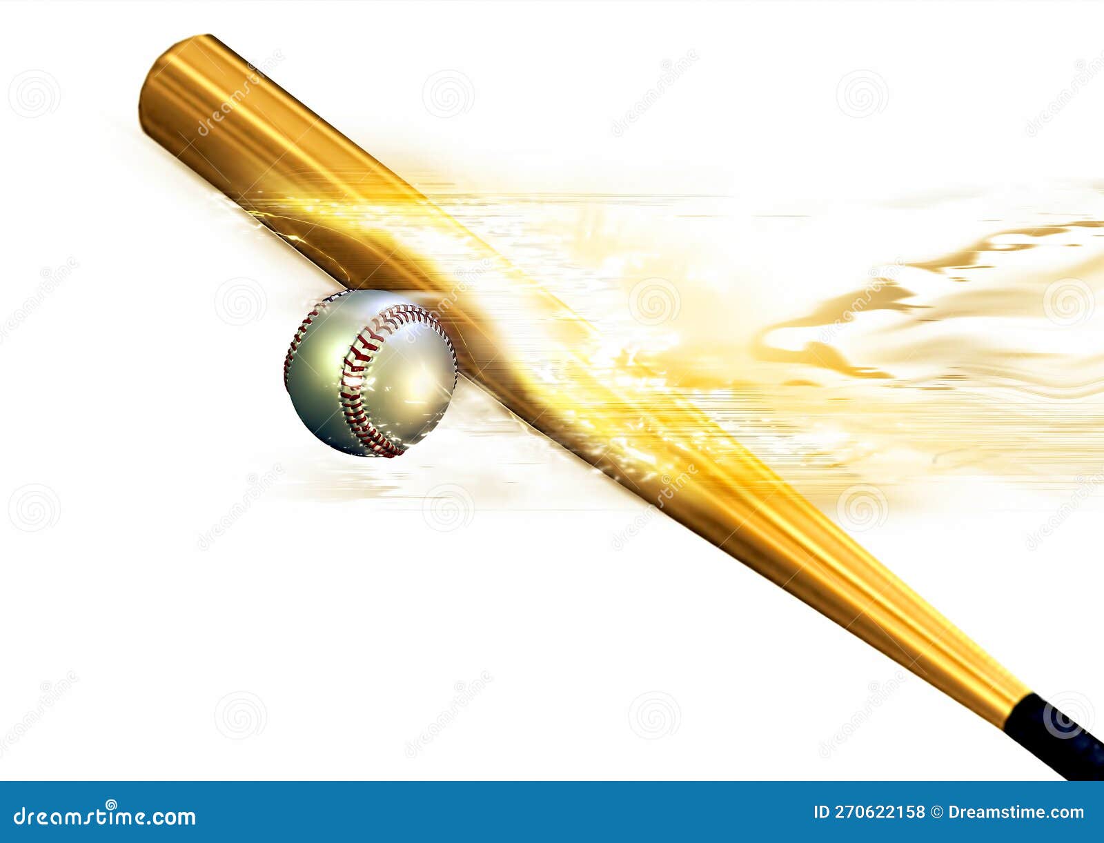 3d Illustration of Colliding Baseball Ball and Bat Composite with ...