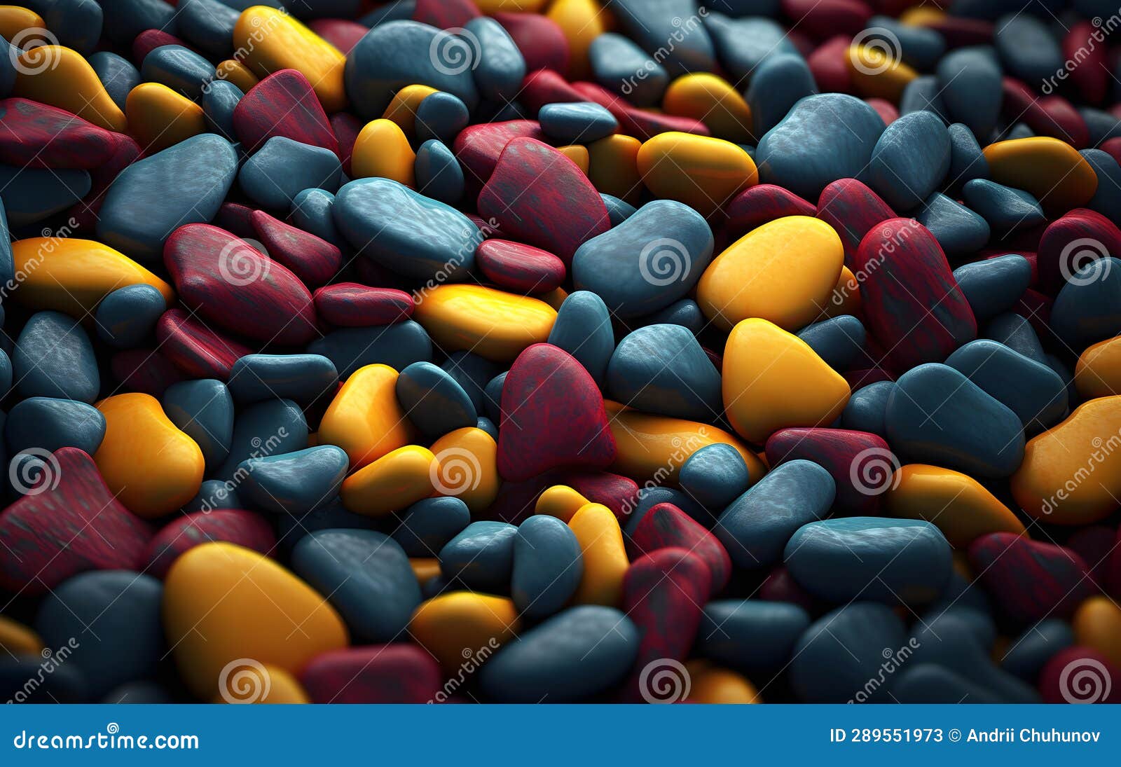 3D Illustration of Colorful Pebbles, Generative AI Stock Illustration ...