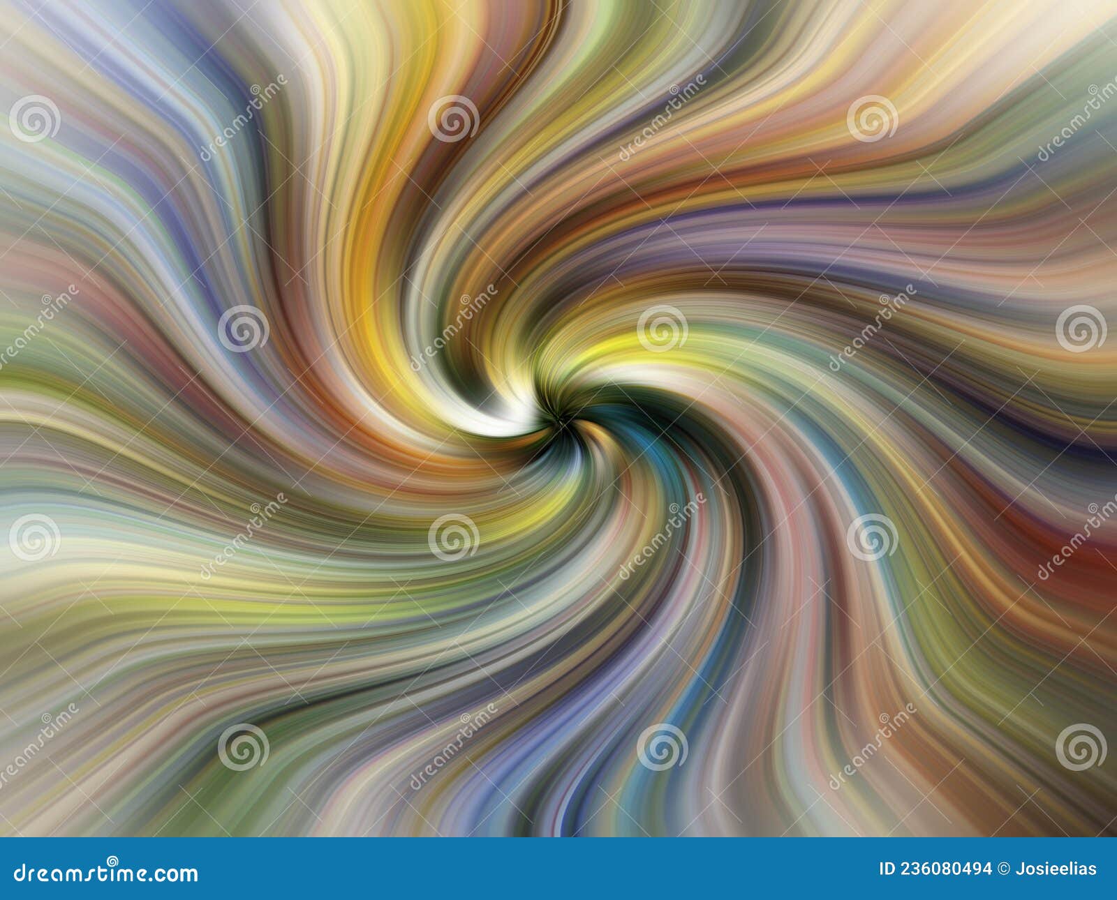 3D Illustration, Colourful Abstract Vortex Pattern Stock Illustration ...