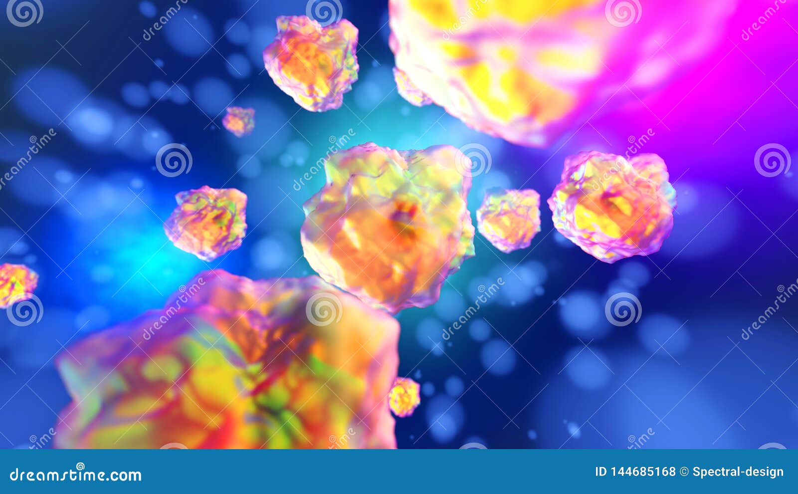 3D Illustration of Colourful Vibration Cells Stock Illustration ...