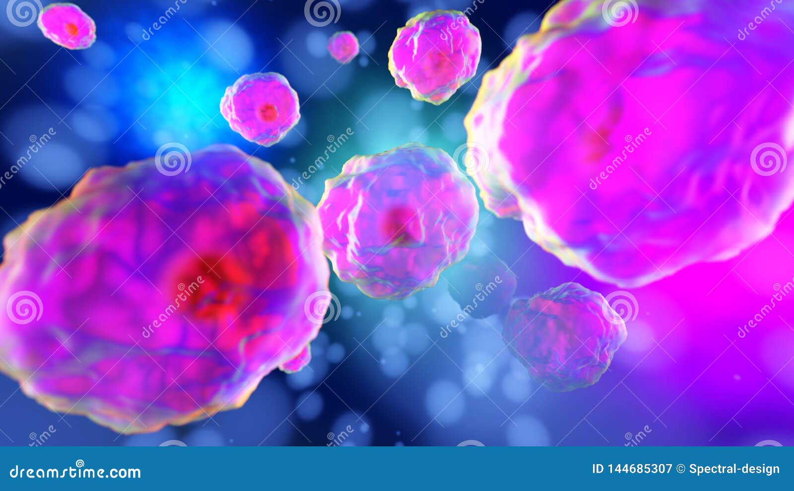 3D Illustration of Colourful Vibration Cells Stock Illustration ...