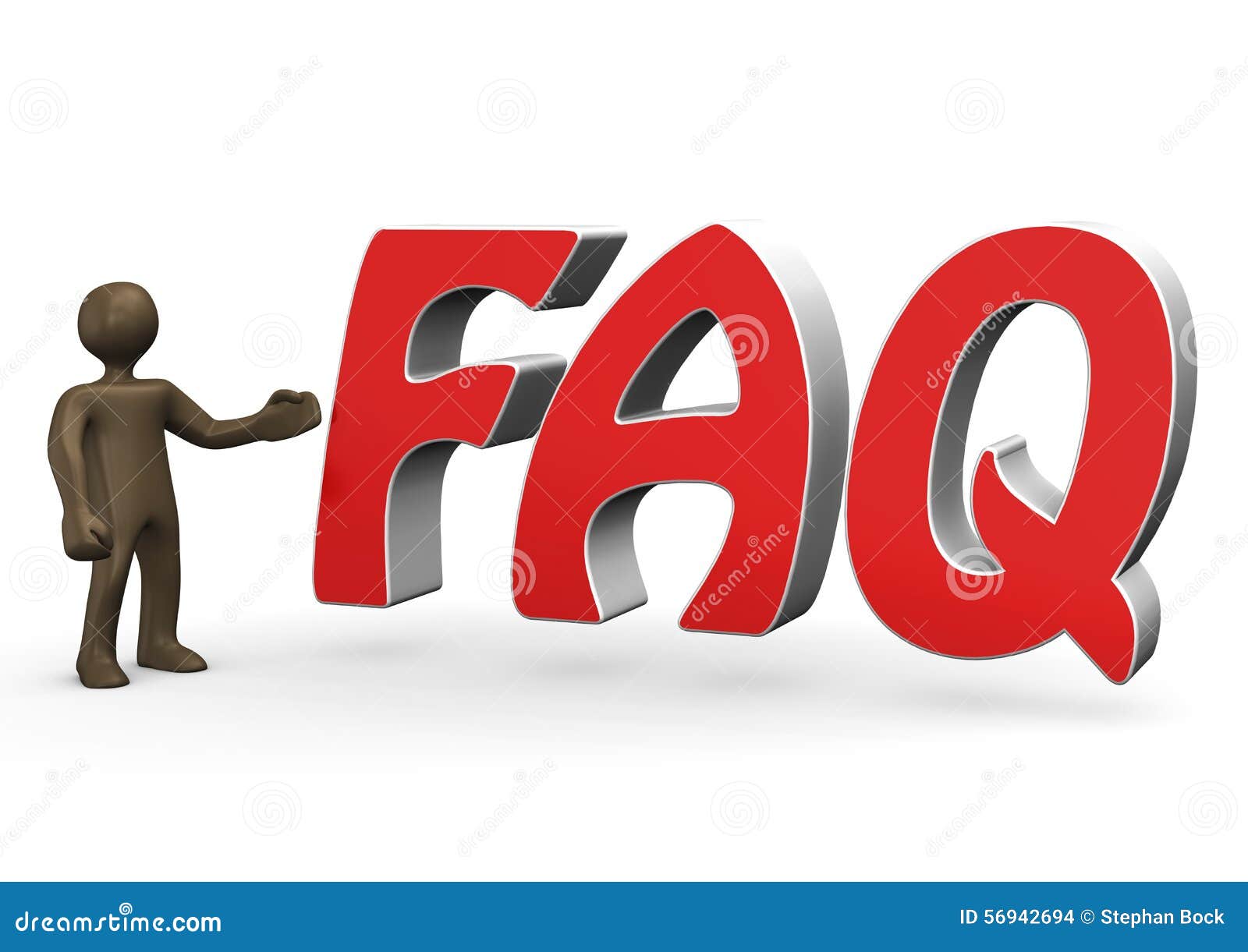 3D Illustration, Comic-figurine, FAQ Stock Illustration - Illustration ...