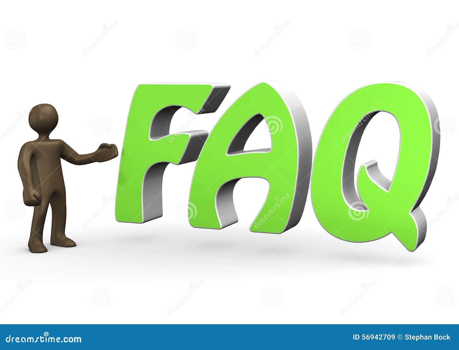 3D Illustration, Comic-figurine, FAQ Stock Illustration - Illustration ...