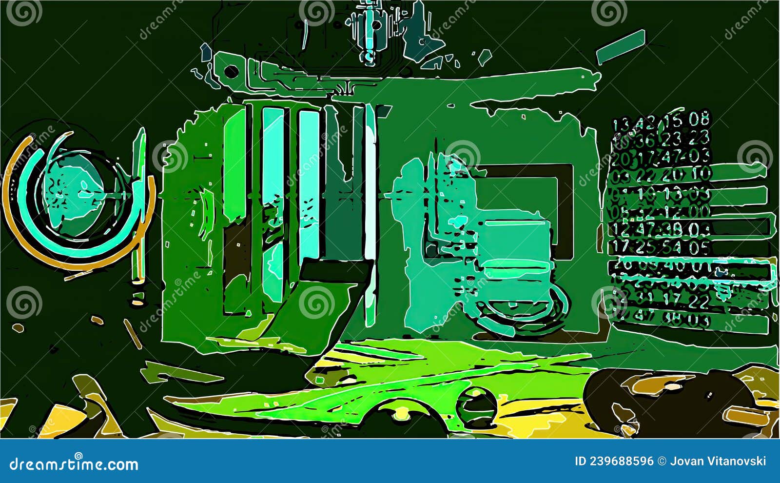 Comic Style - Space Lab Experiment Stock Illustration - Illustration of ...