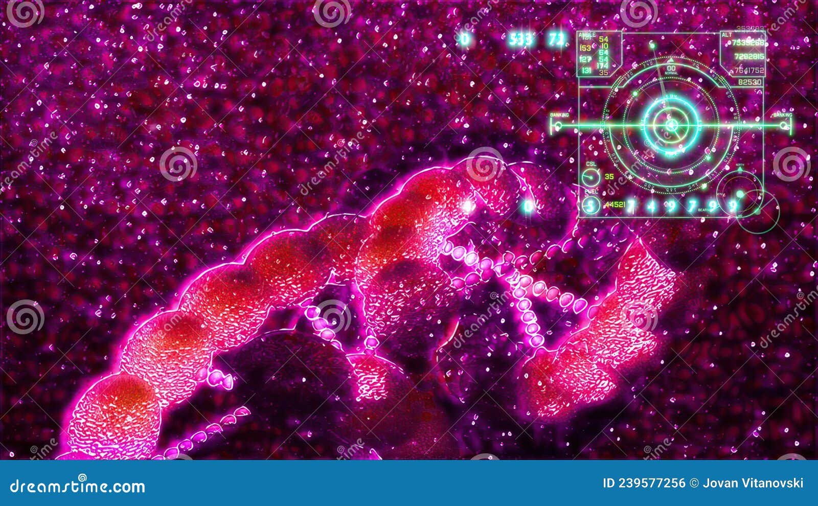 Comic Style of Structure Molecules of Alien DNK Stock Illustration ...