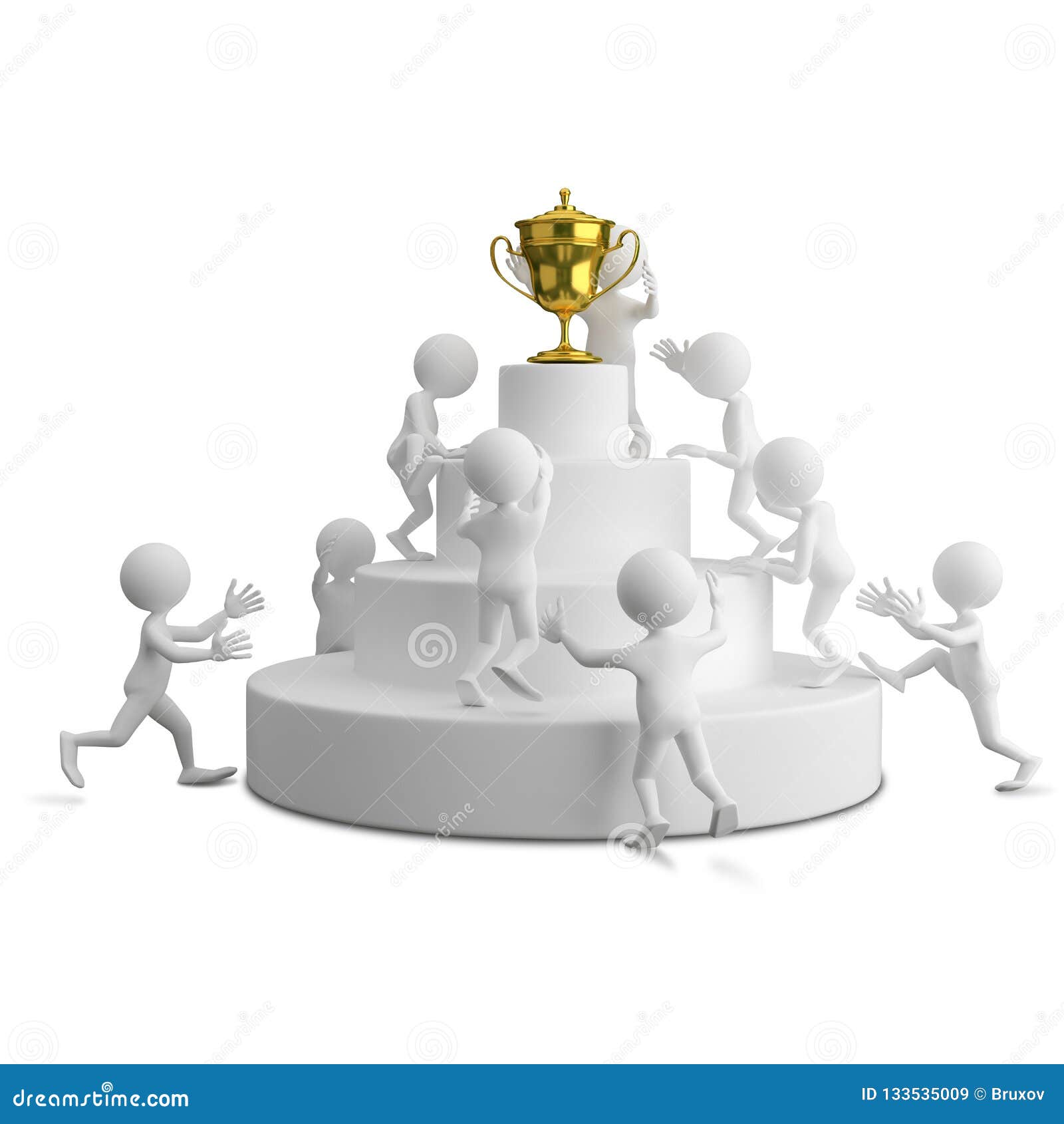 3D Illustration Competition Stock Image - Illustration of advantage ...