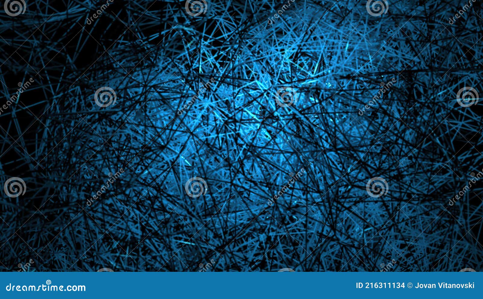 Complex Abstract Wire Frame Shape in Black Space Stock Illustration ...