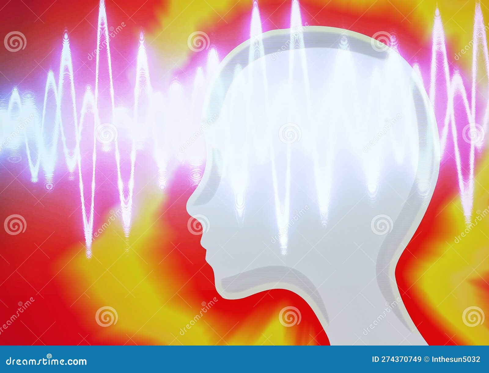 3d Illustration Composite of Abstract Humanoid Robot Profile with Light ...