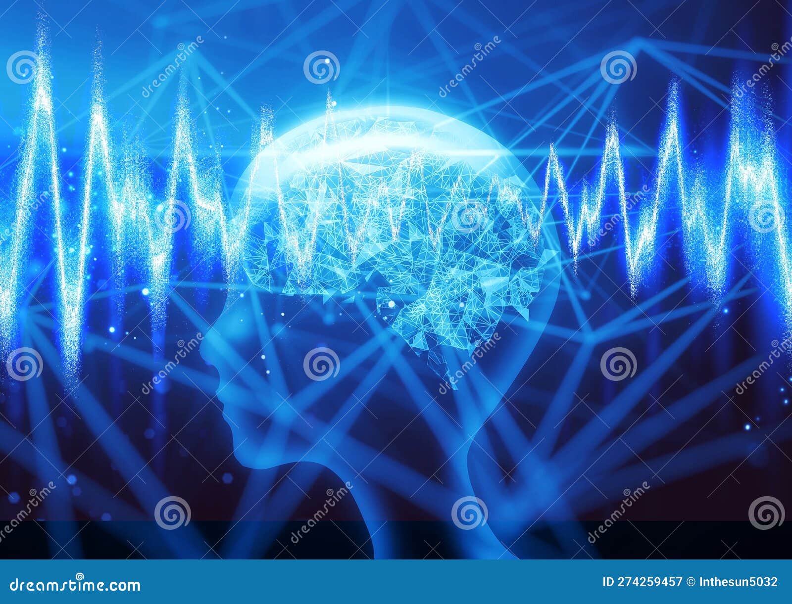 3d Illustration of Composite Light Effect on Abstract Humanoid Robot ...